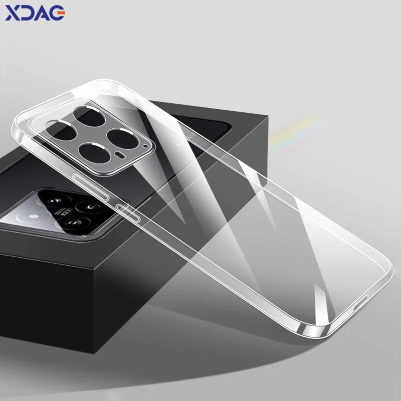 High-Transparent-Back-Covers-for-Xiaomi-14-Pro-5G-Clear-TPU-Phone-Case ...
