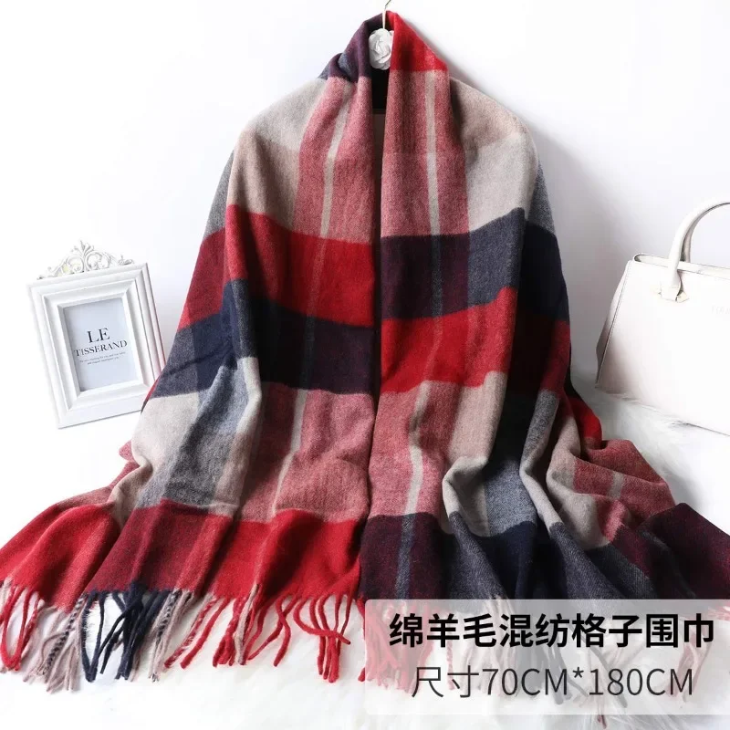Women-s-Scarf-for-Luxury-Winter-Wool-Scarves-and-Fashion-Style-Plaid-To ...