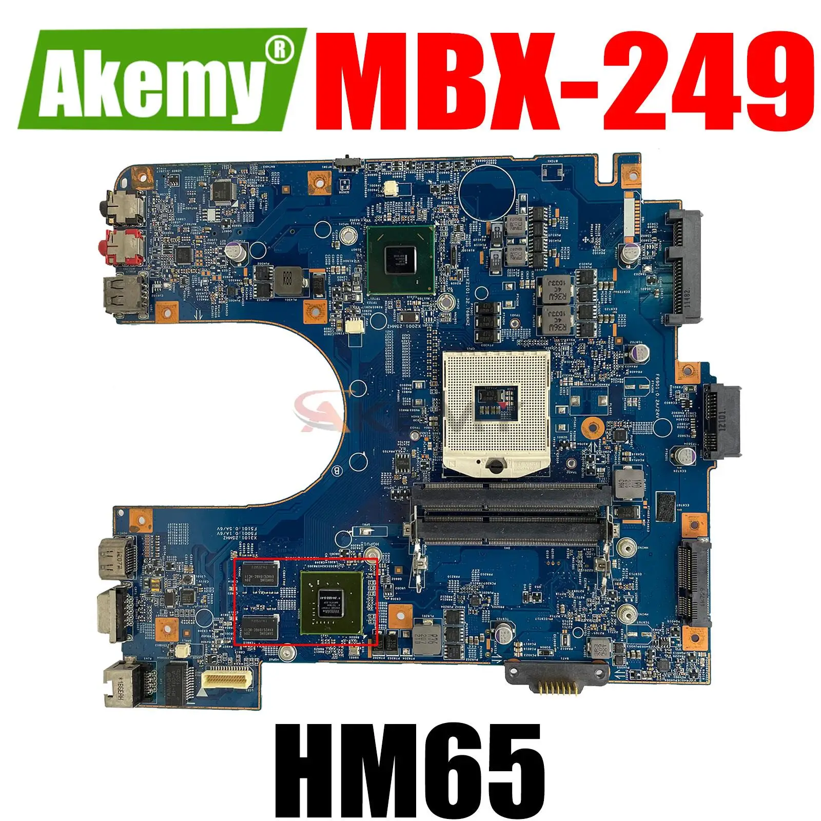 Akemy For Sony Mbx-249 Laptop Motherboard Hm65 S0204-1m 48.4mq01.01m ...