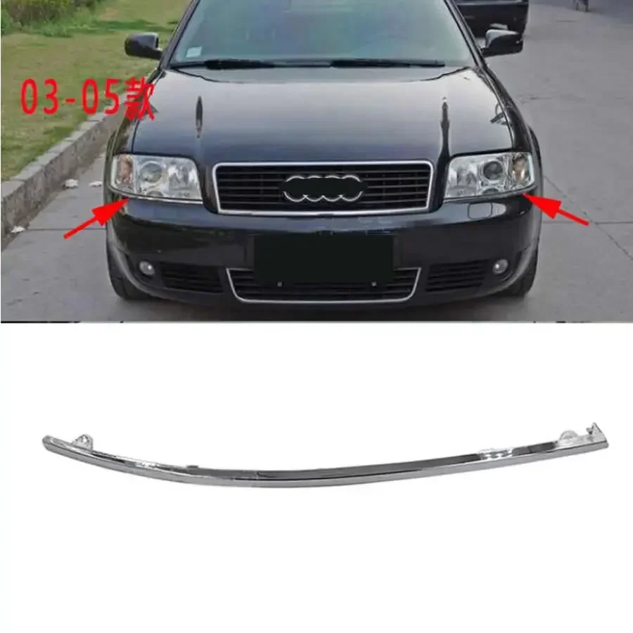 For Audi A6 C5 1999 2000 2001 2002 2003 2004 2005 Front Bar Bright Stripes Auto Front Bumper Trim 2PCS AliExpress