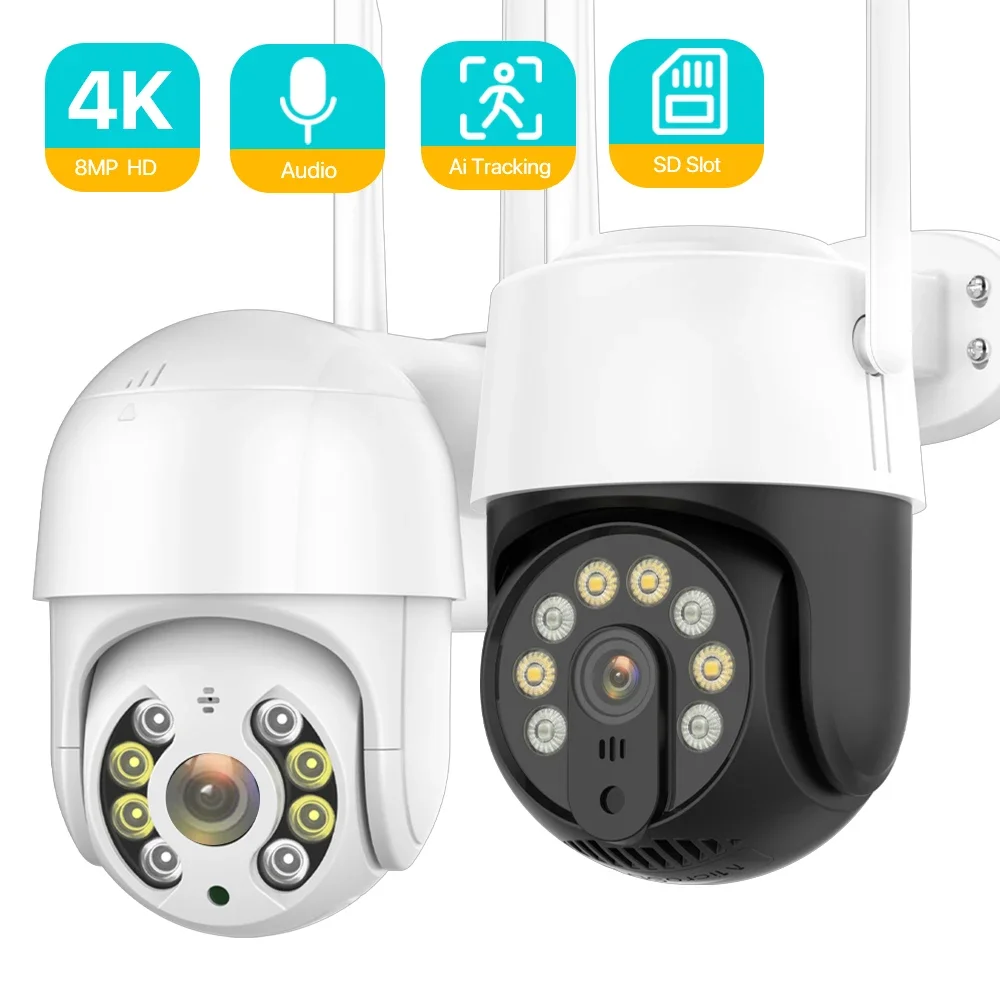 4K-8MP-HD-IP-Camera-Outdoor-WiFi-Wireless-Security-PTZ-Camera-4MP-Auto ...