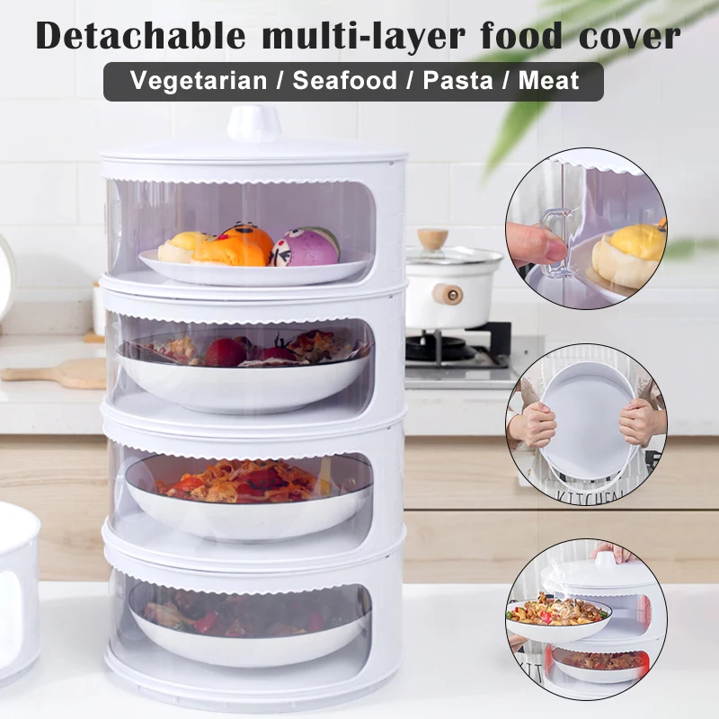 Food-Insulation-Covers-1-2-3-Layer-Transparent-Stackable-Dustproof ...