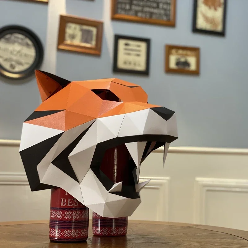 Pre-cut-Siberian-Tiger-Animal-Mask-Paper-Model-3D-Papercraft-Art ...