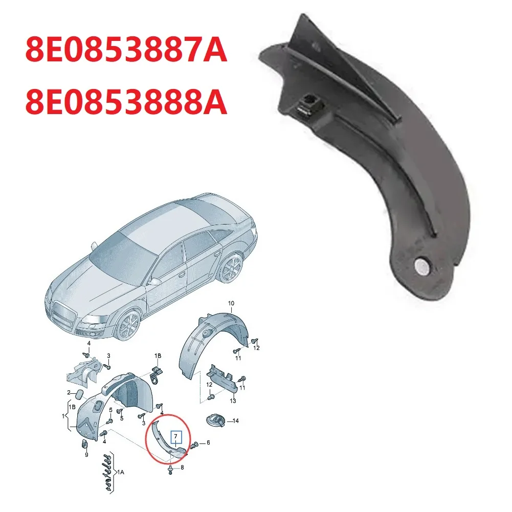 Ajuste para Audi A4 B6 B7 rueda delantera izquierda derecha arco alerón ...