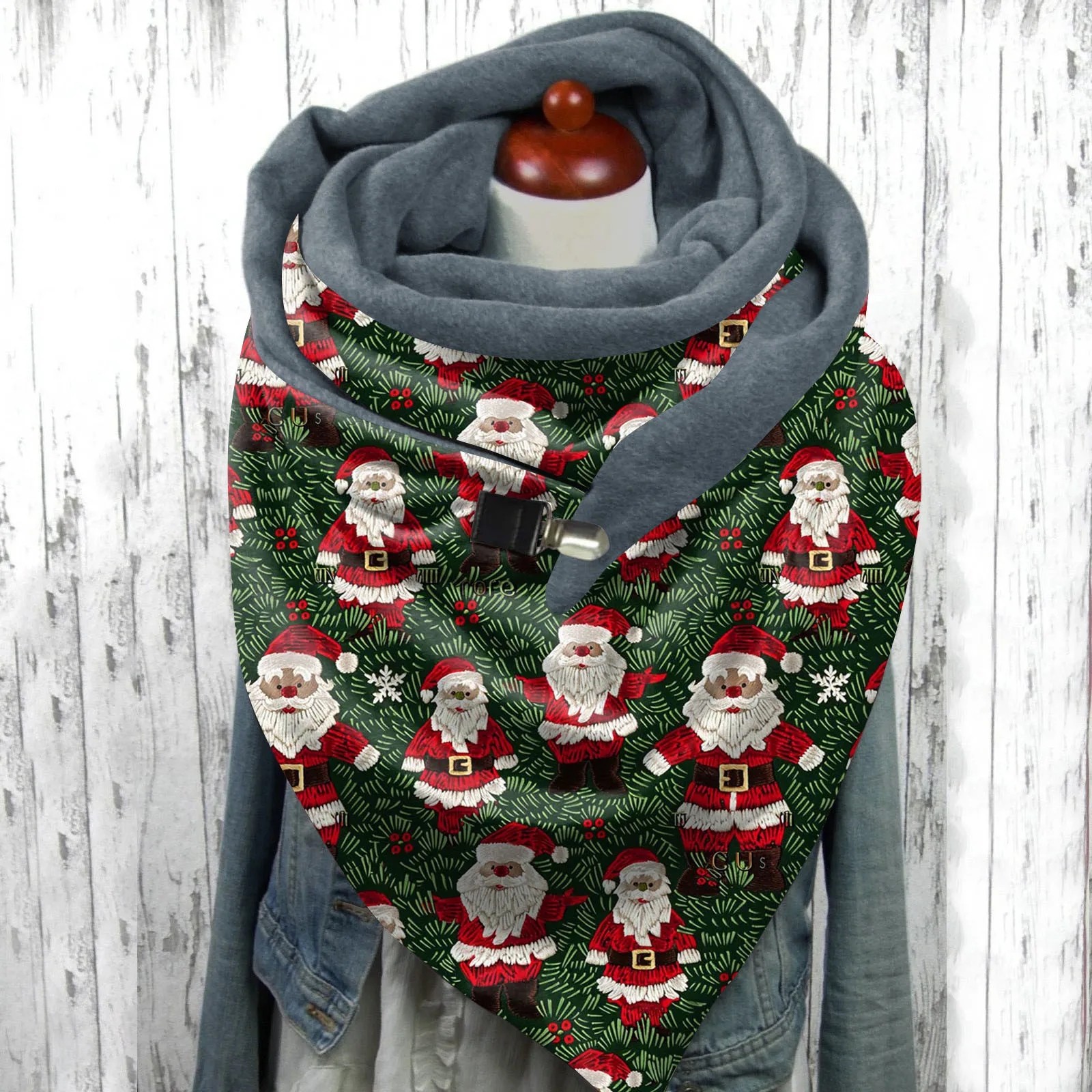 Women-Christmas-Print-Scarf-For-New-Year-Holiday-Party-Shawl-Warp ...