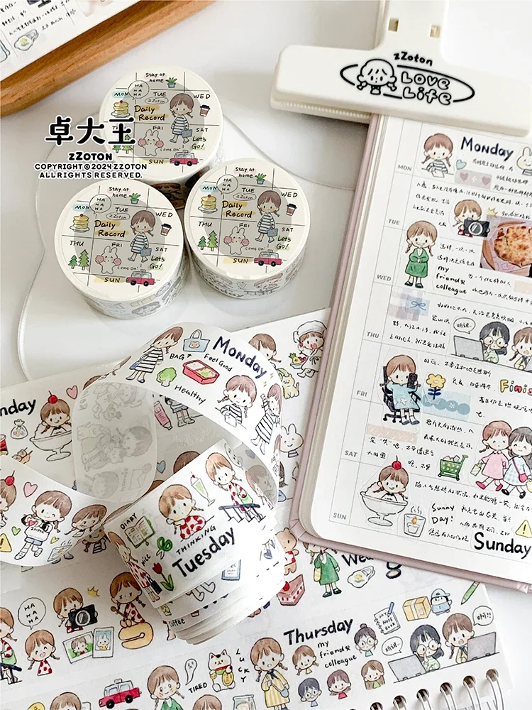 ZZOTON-One-Week-Rainbow-washi-Tape-Sticker-Roll-Sticky-Note-Kuka ...