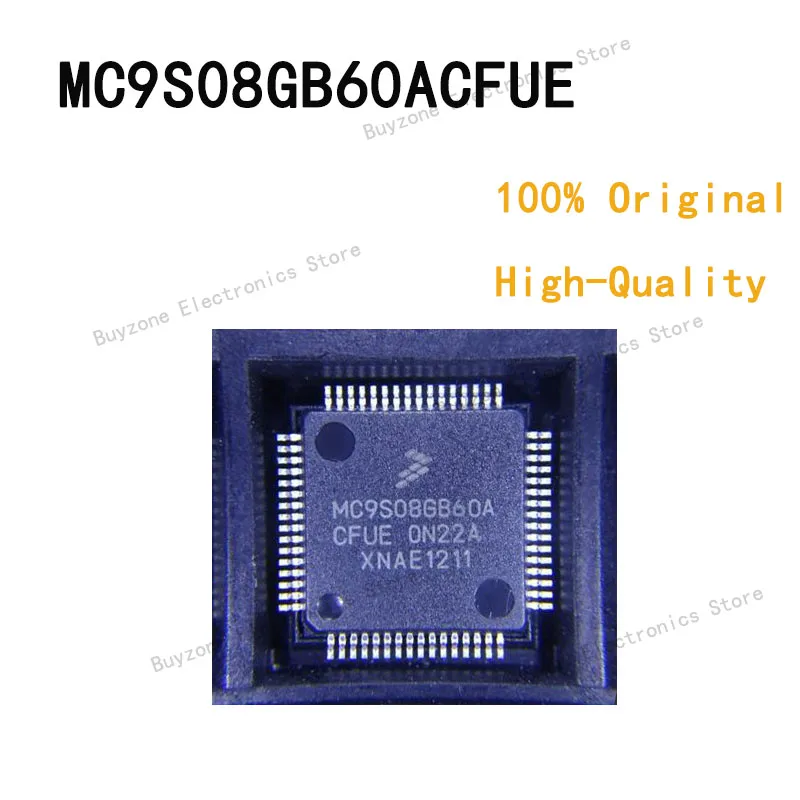 5PCS/LOT 100% original quality MC9S08GB60ACFUE MCU 8 bit S08 CISC 60KB Flash 2.5V/3.3V 64 Pin ...