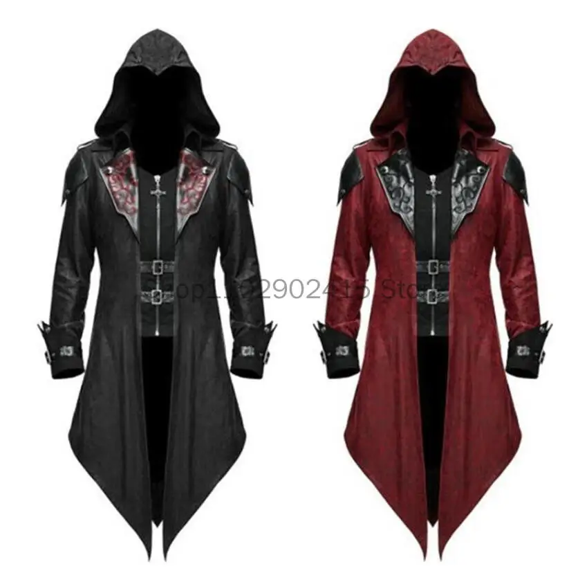 2023-Medieval-Men-Assassin-Cosplay-Embroidery-Jacket-Punk-Leather ...