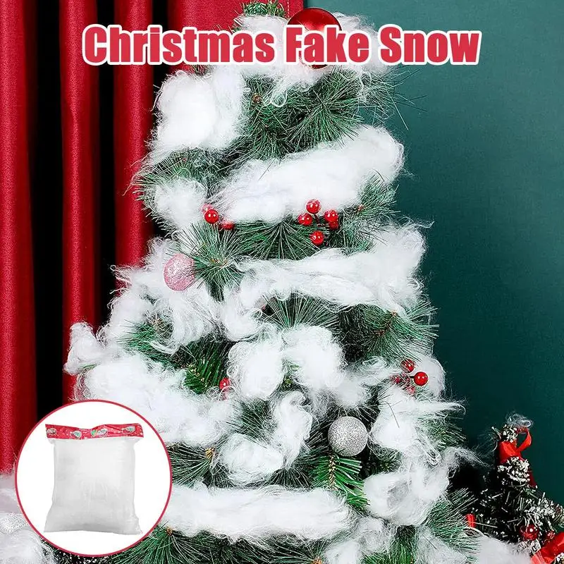 20-50-100g-Artificial-Christmas-Fake-Snow-Cotton-Carpet-Fluffy-Fiber ...