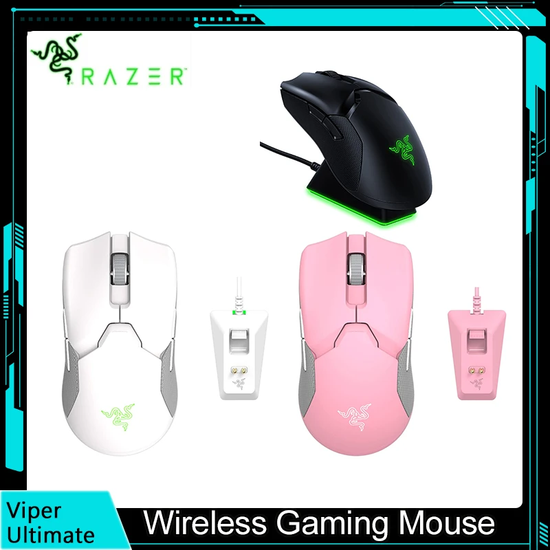 Razer Viper Ultimate ratón inalámbrico para juegos, base de carga RGB ...