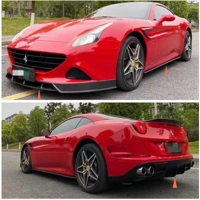 For Ferrari California T 2015-No REAL Carbon Fiber Front Lip Splitters ...