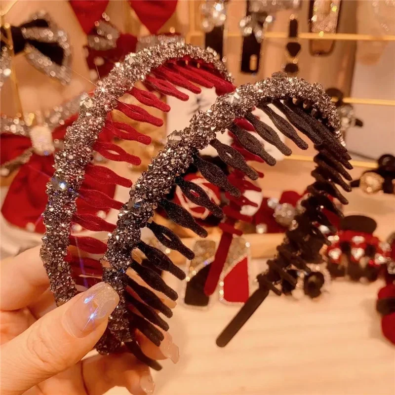 New-Non-slip-Rhinestone-Headband-Hairbands-For-Women-Crystal-Hairband ...
