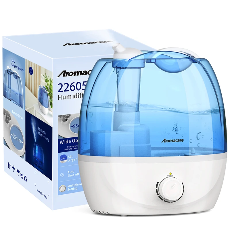 Aromacare Cool Mist Air Humidifier 2.6l Quiet Ultrasonic Humidifiers ...