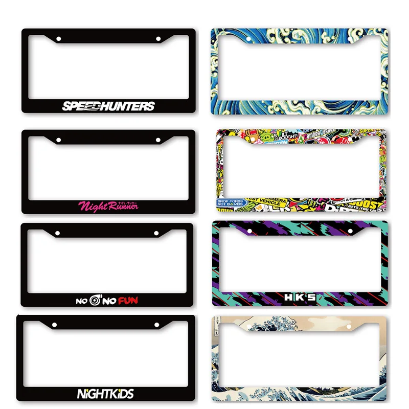 1PCS-Car-License-Plate-Frame-Cover-JDM-Bride-Mugen-ABS-Number-Plate ...