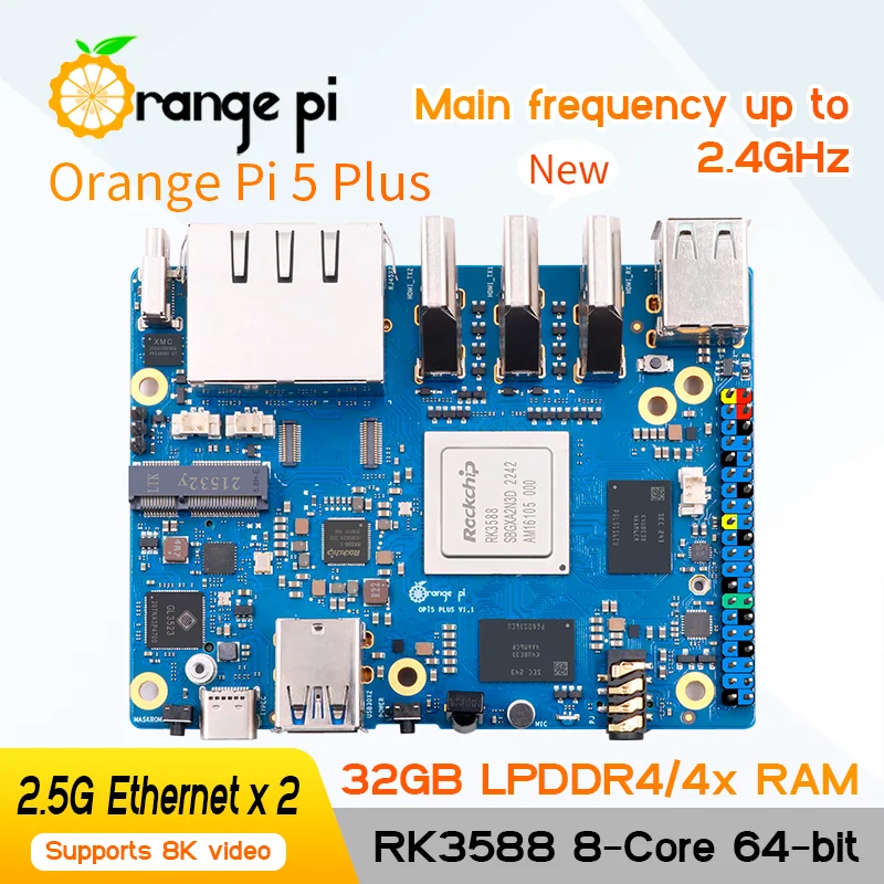 Orange Pi 5 Plus 32GB RAM DDR4 Rockchip RK3588 Mini PC Development ...