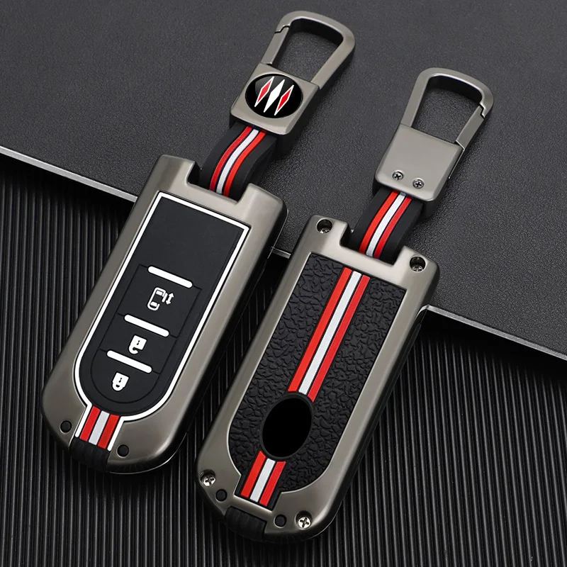 Metal Car Key Case Cover Shell Fob for Toyota ROOMY Tank Passo Roomie ...