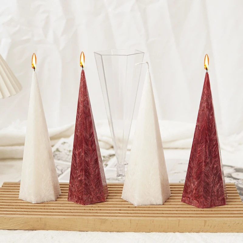 20cm-Hexagonal-Conical-Candle-Mold-Simple-Geometric-Conical-Cylindrical ...
