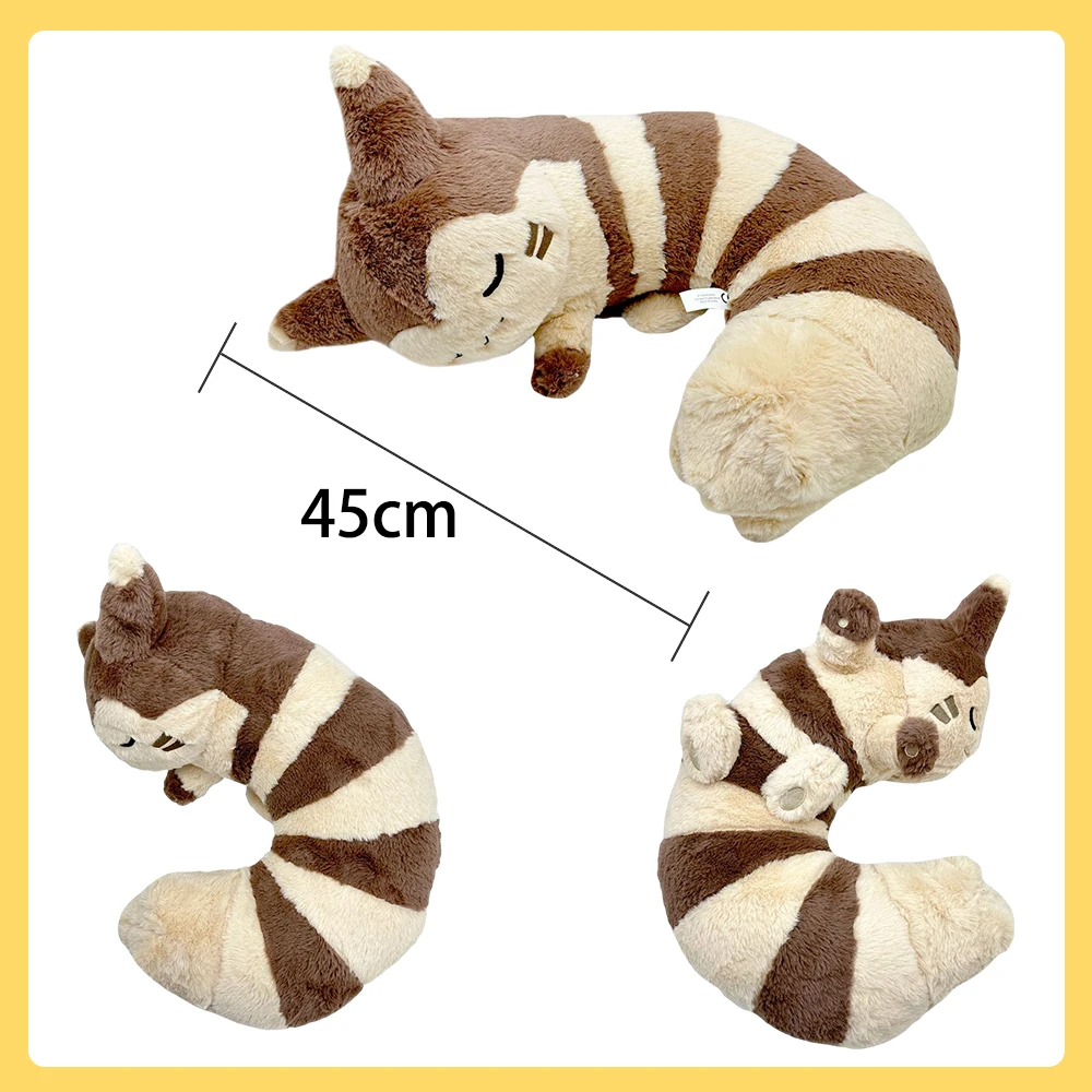 New Pokemon Furret Plush Toy Shiny Pink Brown Cute Furret Stuffed Doll ...