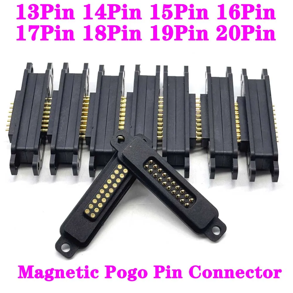 2A DC Magnetic Pogo Pin Connector 13 14 15 16 17 18 19 20 Pogopin Male ...