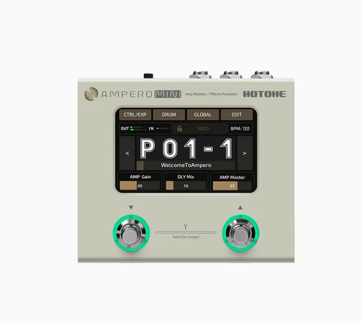 Hotone ampero mini modelador amp ultra compacto y procesador de efectos ...