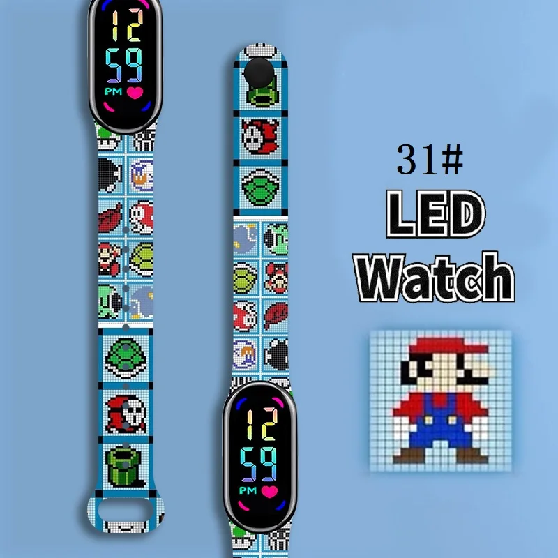 Mario-Bros-relojes-de-figuras-de-acci-n-para-ni-os-pulsera-deportiva ...