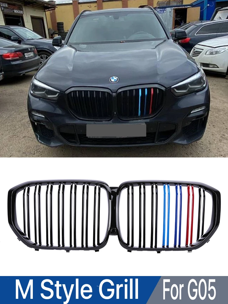X5M-Front-Bottom-Bumper-Kidney-Grill-M-Color-Inside-Grills-Facelift ...