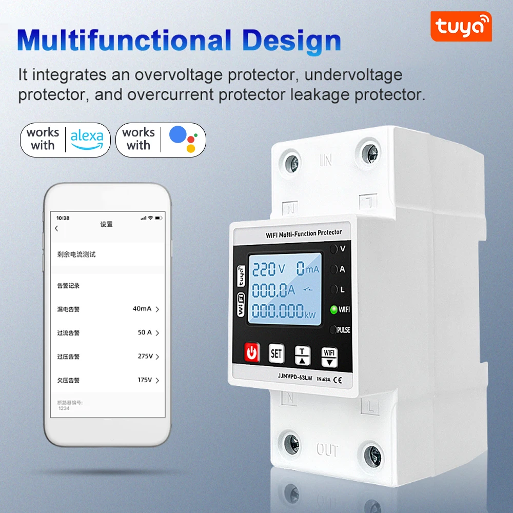 T Uyawifi Intelligent Multifunctional Reclosing Protector Current ...