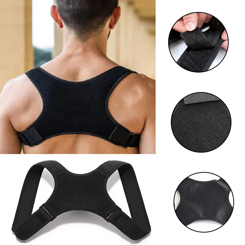 Adjustable-Back-Posture-Corrector-Neck-Back-Support-Belt-Spine-Shoulder ...