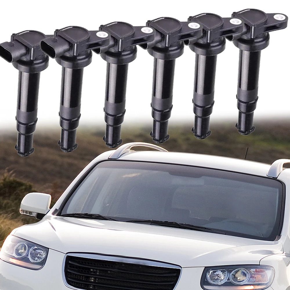 6pcs Ignition Coil Pack for Hyundai Santa Fe V6 2.7L 2007 Auto Parts ...
