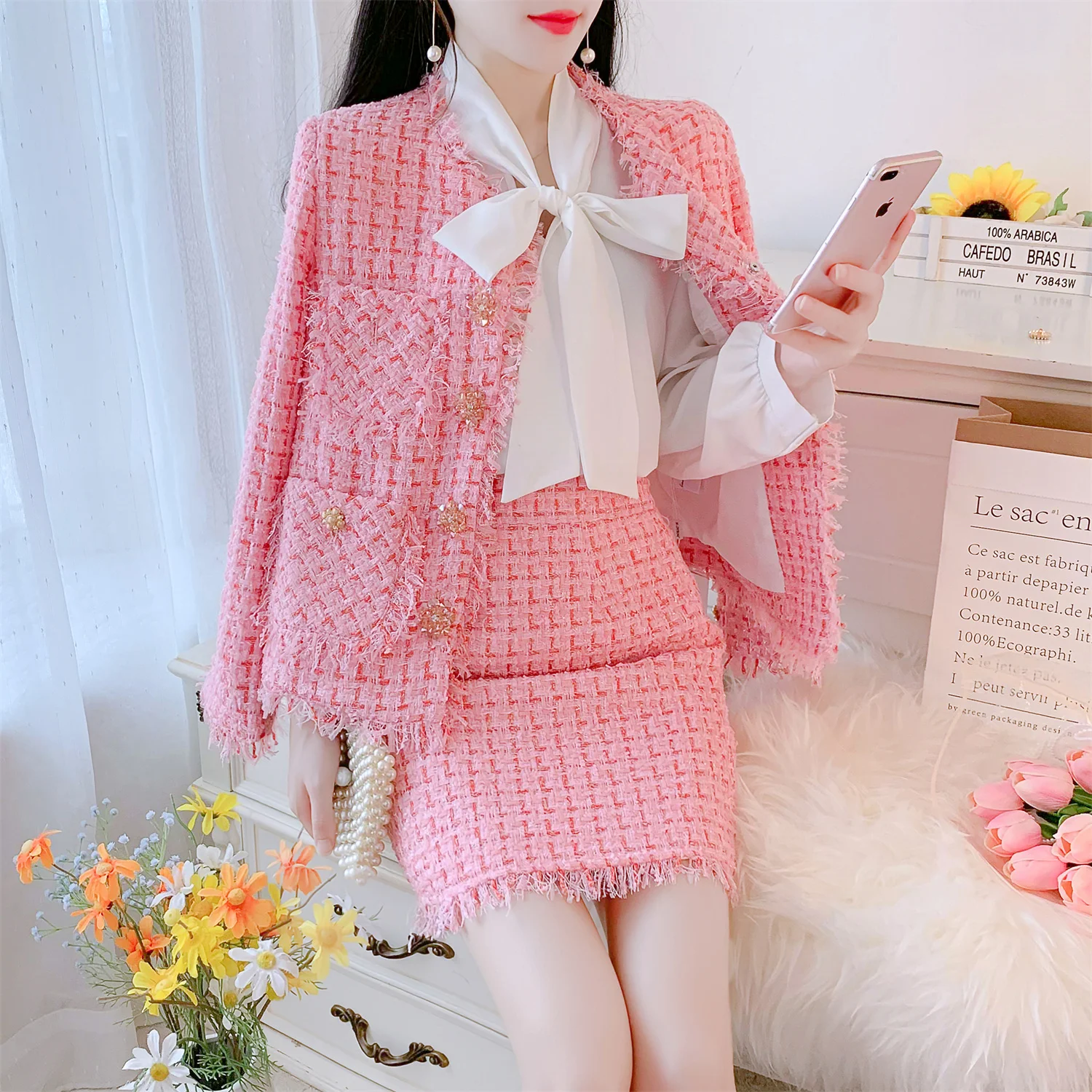 Luxury-Small-Fragrant-Wind-Tweed-Two-Piece-Set-For-Women-Autumn-Winter ...