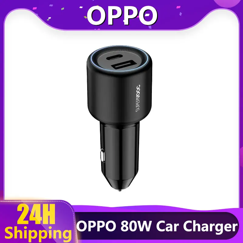 Original-OPPO-80W-SUPERVOOC-Car-Charger-USB-A-80W-Max-USB-C-30W-Max-For ...