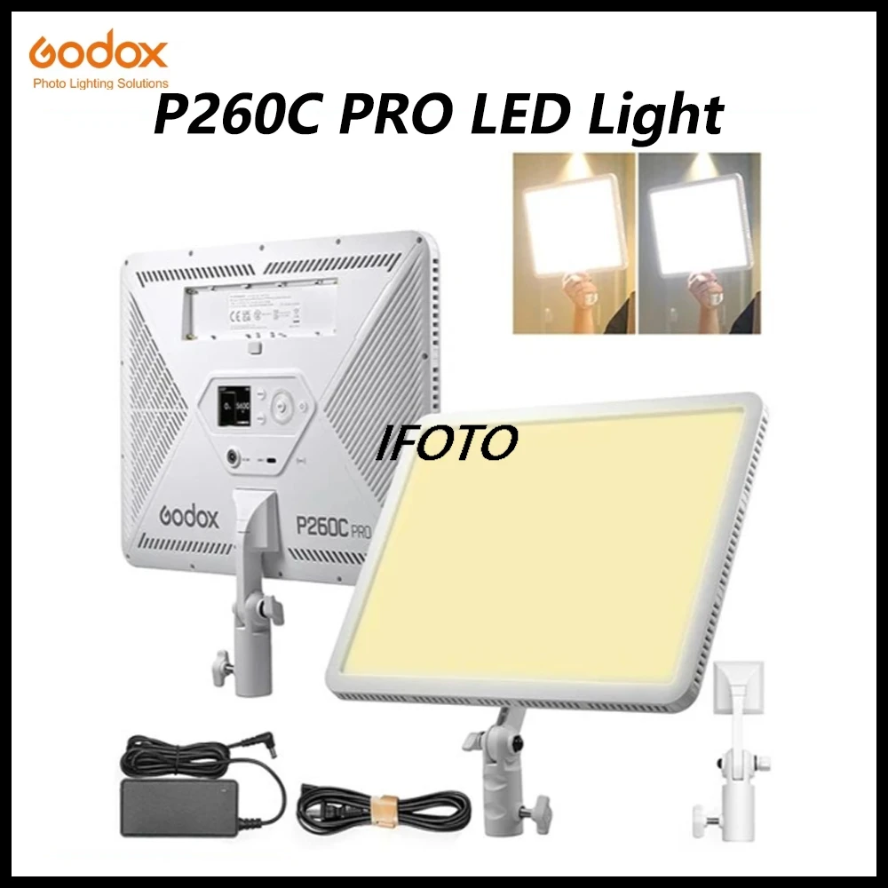 GODOX-P260C-PRO-LED-Light-Panel-2800-6500K-Bi-Color-Dimmable-Studio ...
