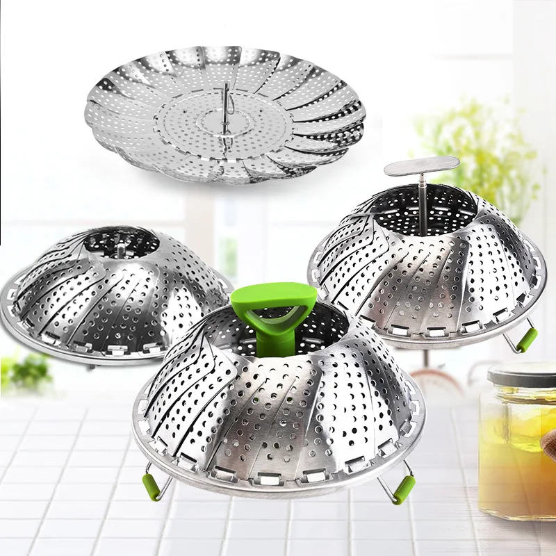 Stainless-steel-steamer-retractable-folding-steamer-Lotus-steamer-rack ...