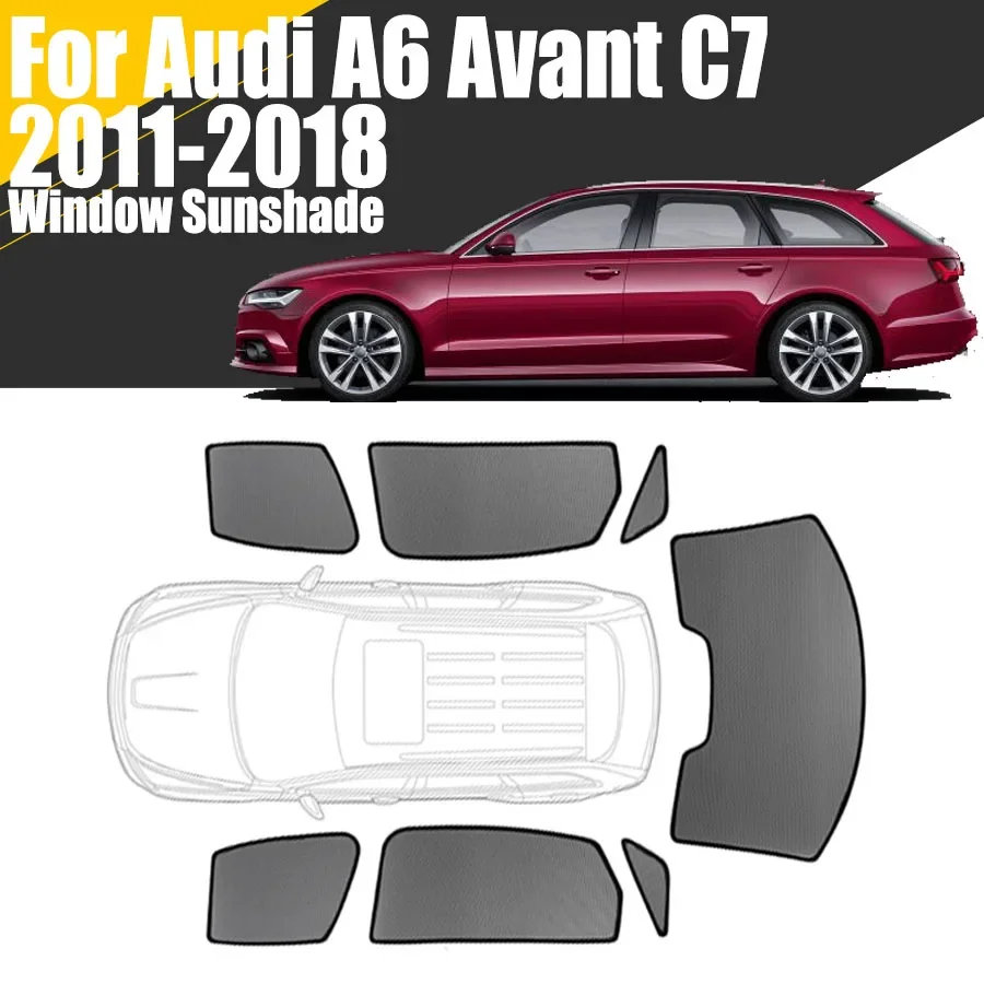 Custom-Magnetic-Car-Window-Sunshade-For-Audi-A6-Avant-C7-2011-2018 ...