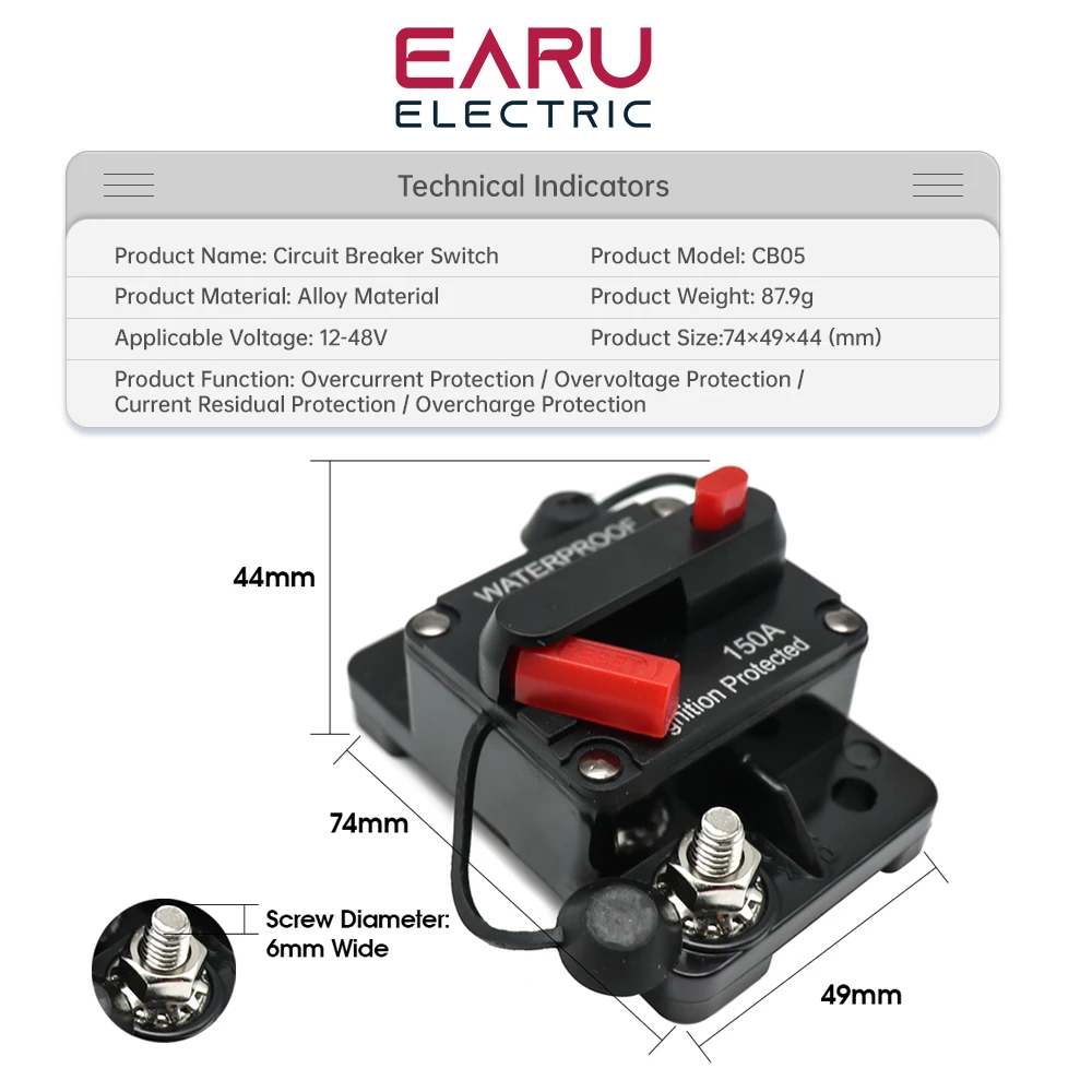 Amp Circuit Breaker Switch