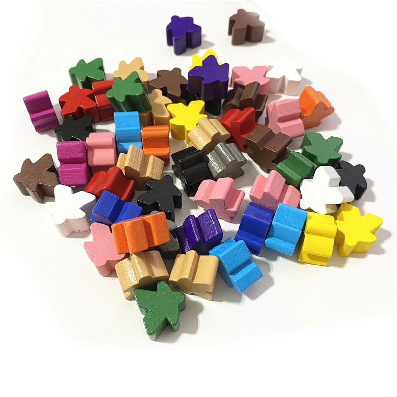 40Pcs-set-16mm-Wooden-Meeples-Extra-Board-Game-Pawns-Pieces-Replacement ...