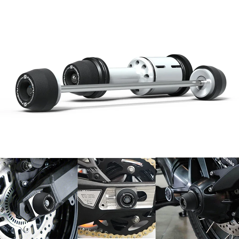 Motorcycle-Wheel-Spindle-Protector-Rear-Front-Axle-Fork-Crash-Slider ...