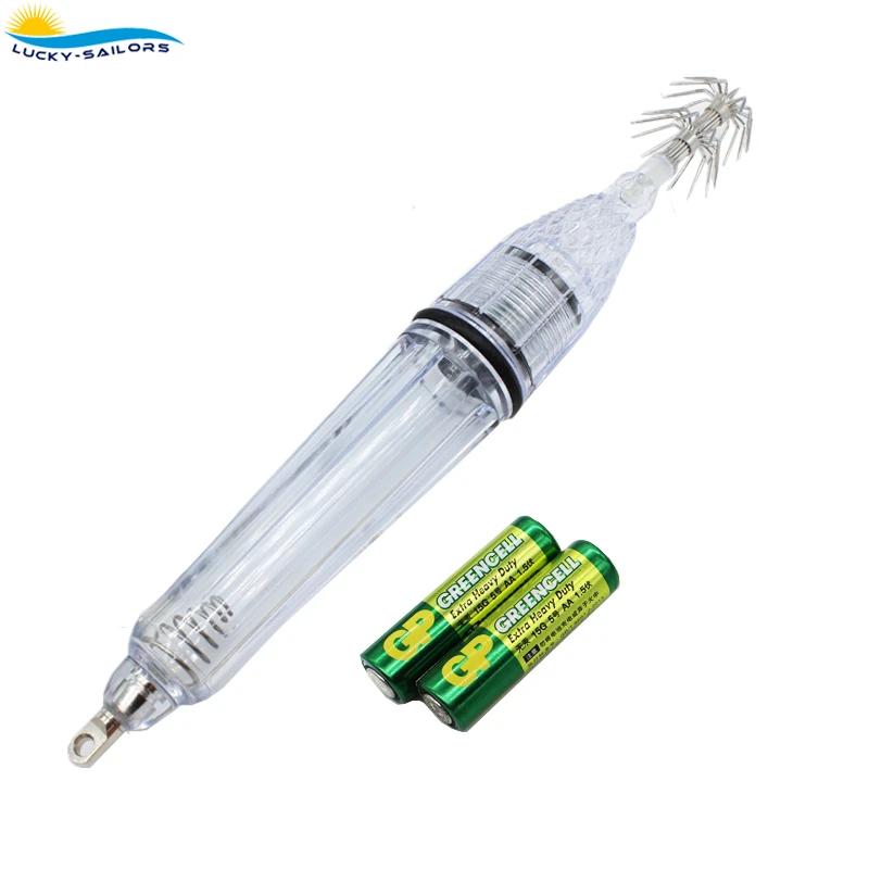 17cm LED fishing hook flash bait squid bait Deep underwater fishing ...