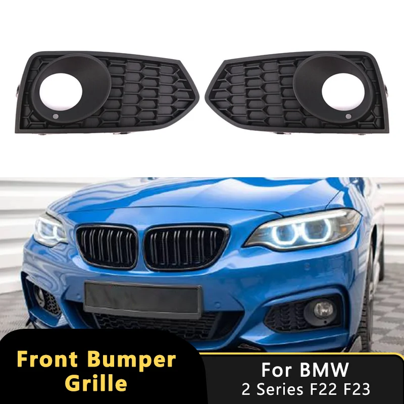 2PCS Front Lower Bumper Fog Light Grille For BMW 2 Series F22 F23 2012 ...
