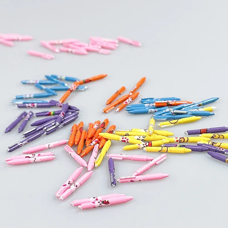 1/12 Scale Dollhouse Miniature Metal Mini Ballpoint Pen Model Learning ...