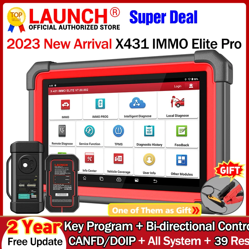 LAUNCH X431 IMMO Elite 2023년 완료 X prog 3 키 프로그래밍 지능적인 도난 방지 매칭 도구 자동차 진단 도구 26 리셋 진단기 tools 공구 ...