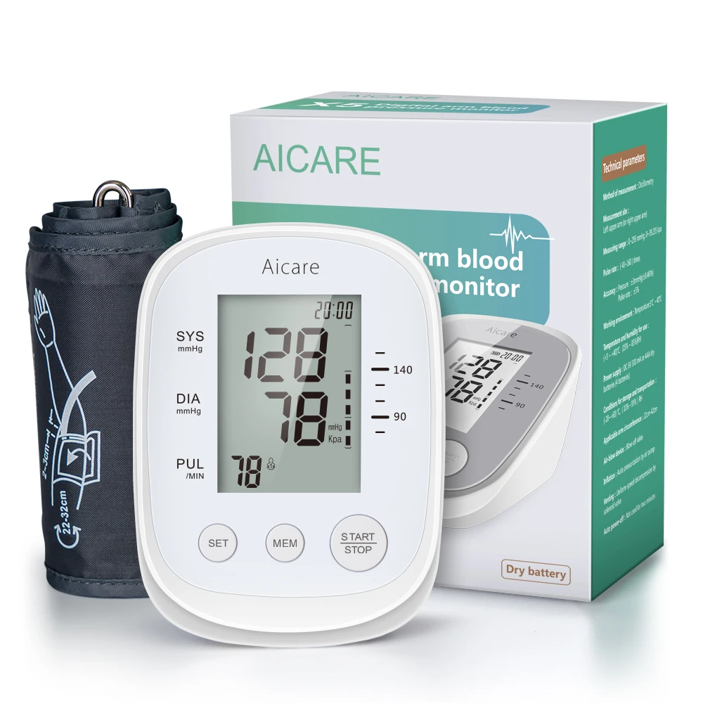 AICARE Digital Blood Pressure Monitor Upper Arm Cuff Automatic Home BP ...
