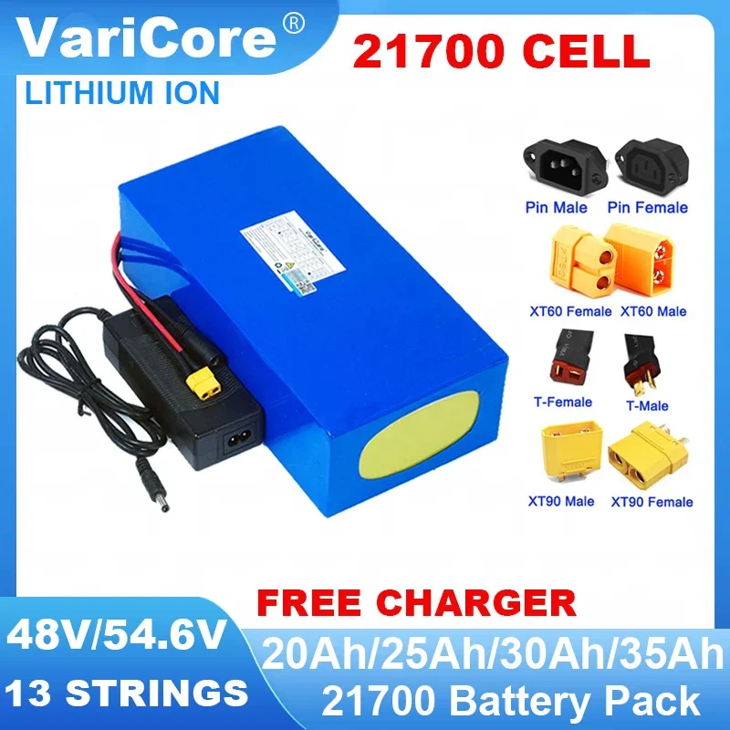 VariCore-48V-54-6v-20ah-25ah-30Ah-21700-13strings-Lithium-ion-battery ...