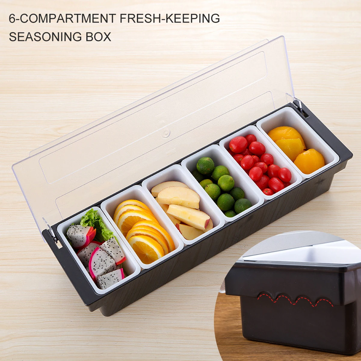 Condiment-Box-Compartment-Condiment-Dispenser-Bar-Fruit-Caddy-Garnish ...