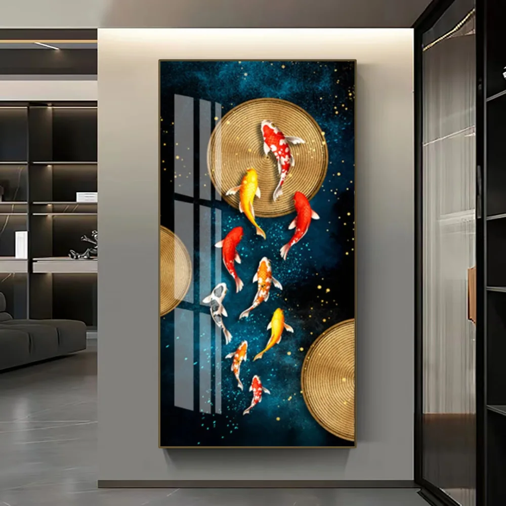 Nordic-Large-Luxurious-Carp-Wall-Art-Canvas-Paintings-Koi-Fish-Posters ...