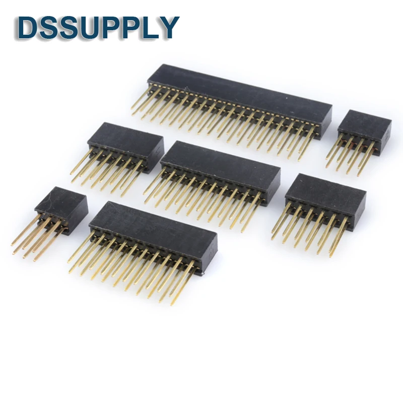 1PCS-2-54mm-Single-Double-Row-Female-Long-Pins-11mm-PCB-Board-Pin ...