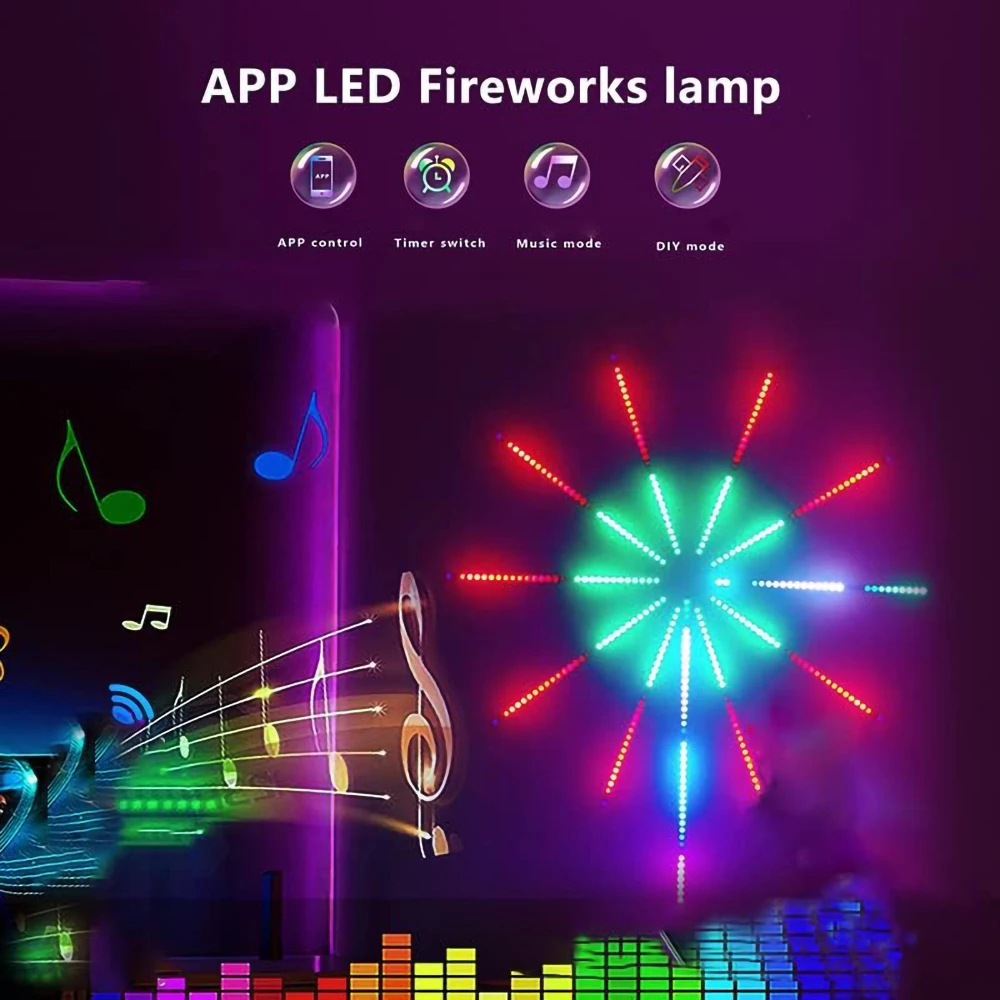 Luz-de-fuegos-artificiales-Led-Symphony-m-sica-activada-por-voz-con ...