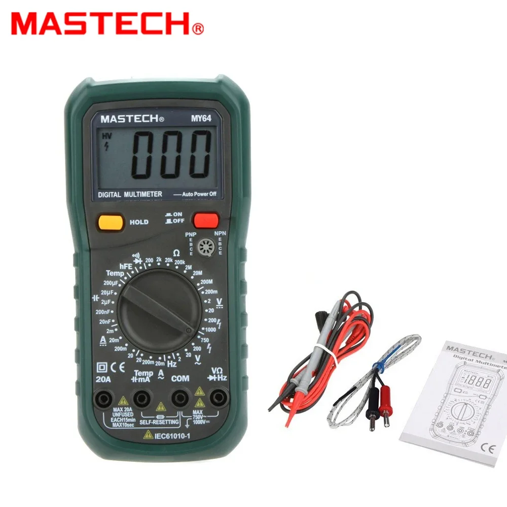MASTECH-MY64-Digital-Multimeter-Professional-Voltmeter-AC-DC-Voltage ...