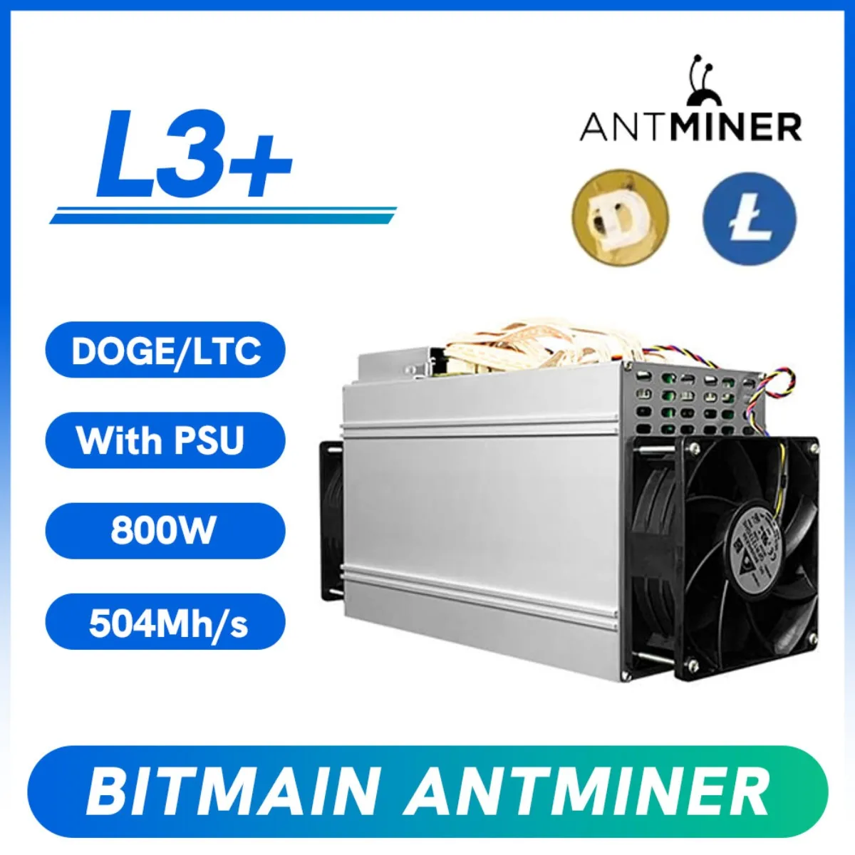 USED-Bitmain-Antminer-L3-LTC-Doge-Miner-504MH-s-800W-ASIC-Mining ...