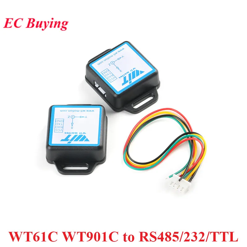 WT901C WT61C to RS485/232/TTL 6 9 Axis IMU Sensor Tilt Angle Roll Pitch ...